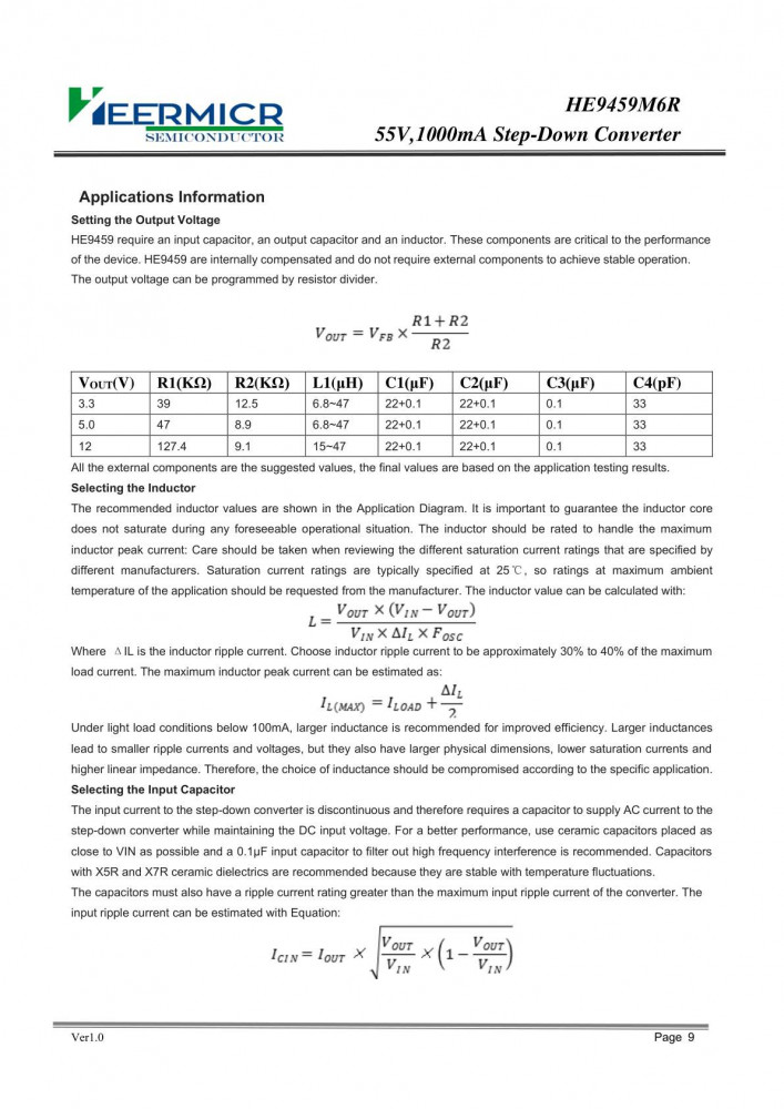 HE9459M6R datasheet page 9
