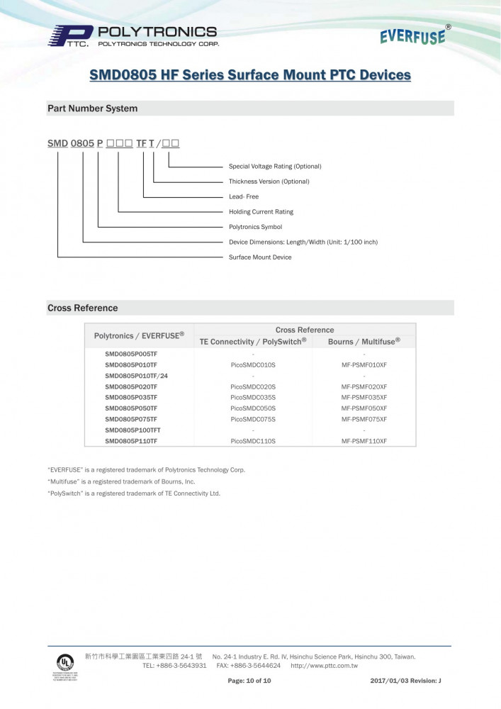 SMD0805P020TF datasheet page 10