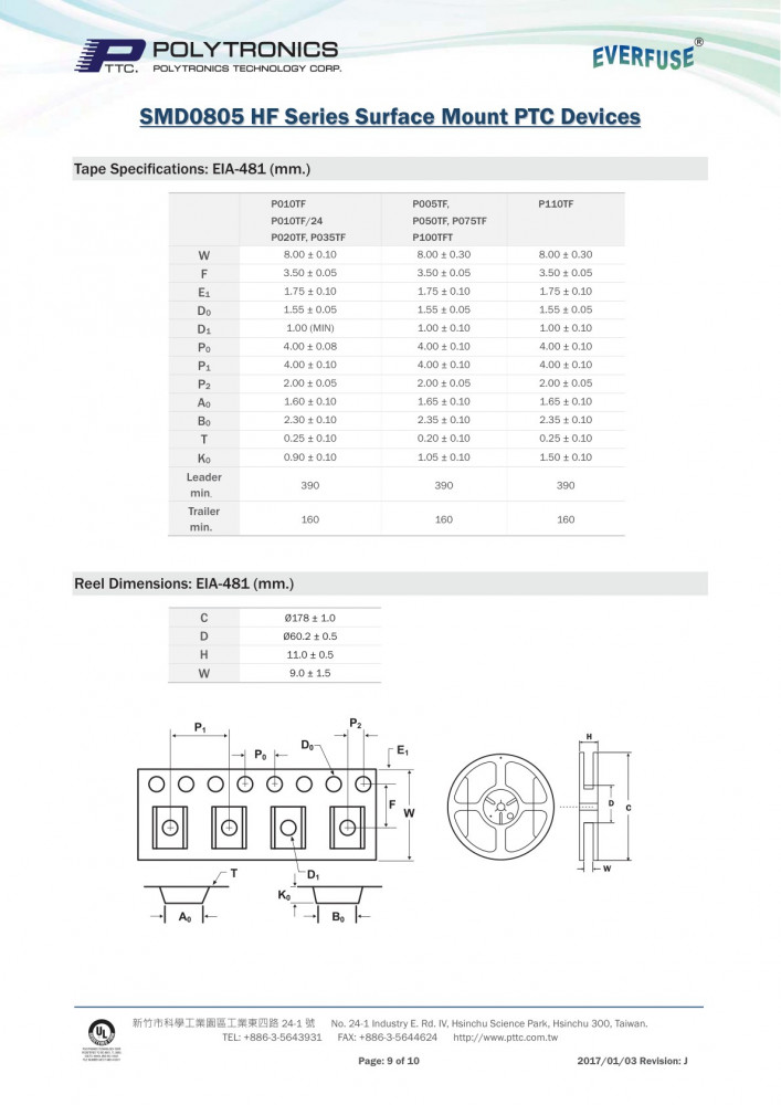 SMD0805P020TF datasheet page 9