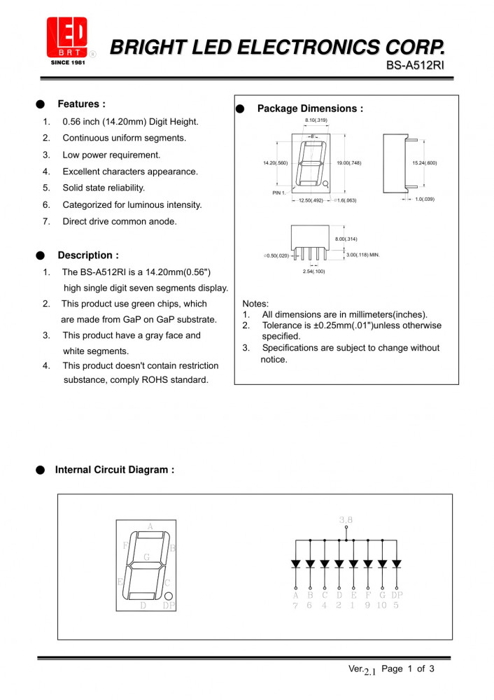 BS-A512RI technical document page 1
