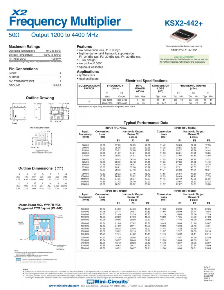 KSX2-442+ datasheet page 1