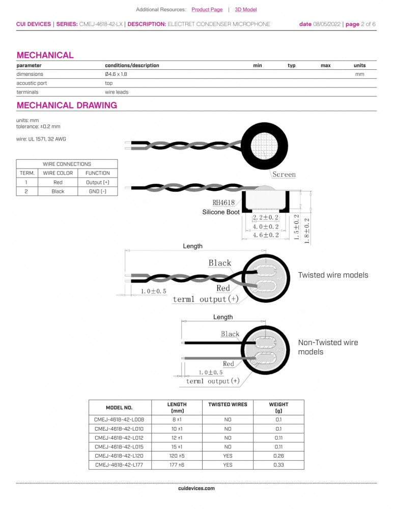 CMEJ-4618-42-L120 datasheet page 2