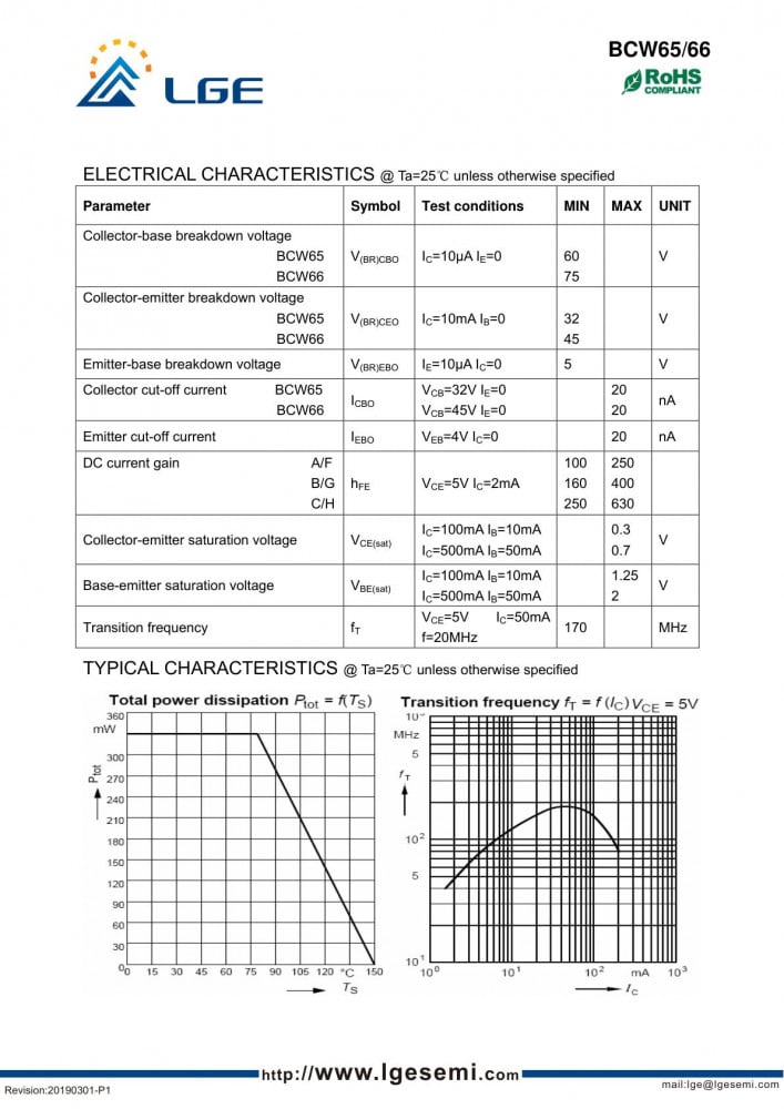 LGE BCW66H datasheet page 2