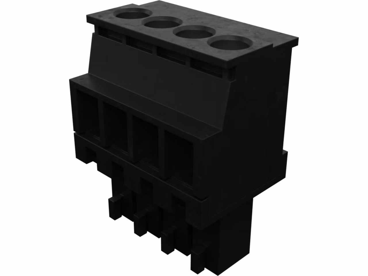 3.50mm Pitch Eurostyle Vertical Plug, with Reverse Imprinting, Front Wire Entry, Gold (Au) Plated, Black, 4 Circuits for sale
