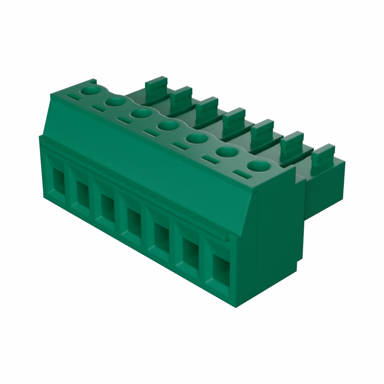 3.81mm Pitch Eurostyle Horizontal Plug, Green Housing, 7 Circuits for sale