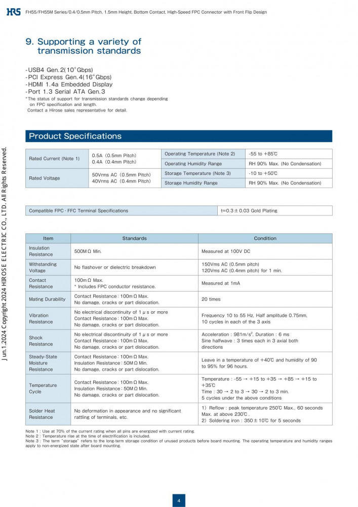 FH55 series document page 4