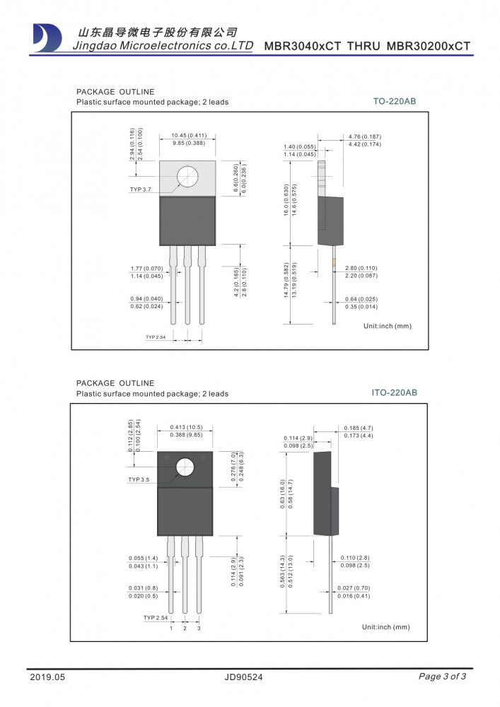MBR3040CT datasheet page 3