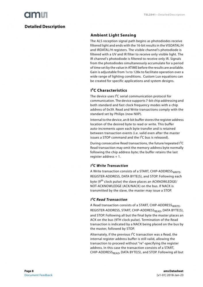 TSL25413 datasheet page 8