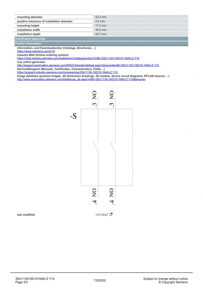 SIEMENS A6X30142596 datasheet page 3