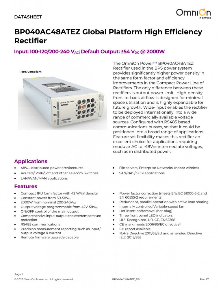 BP040 technical document page 1