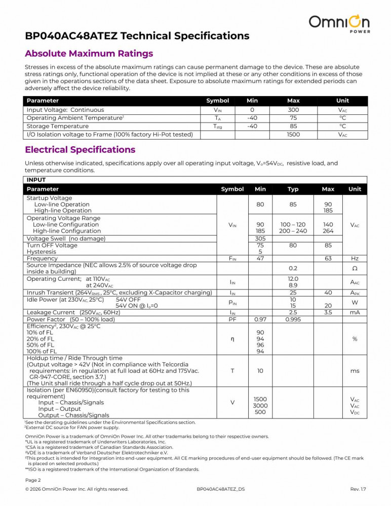 BP040 technical document page 2