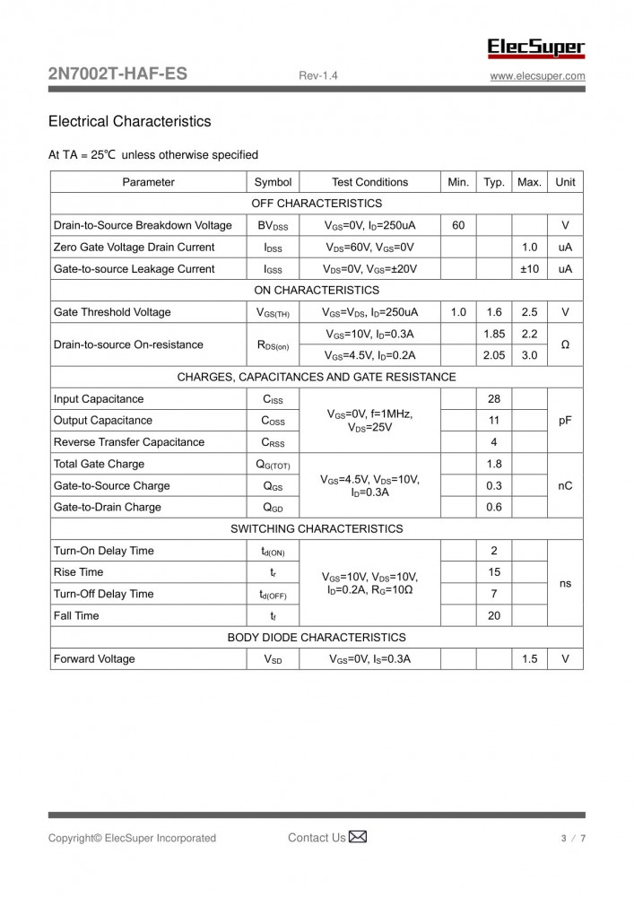 2N7002T-HAF-ES datasheet page 3