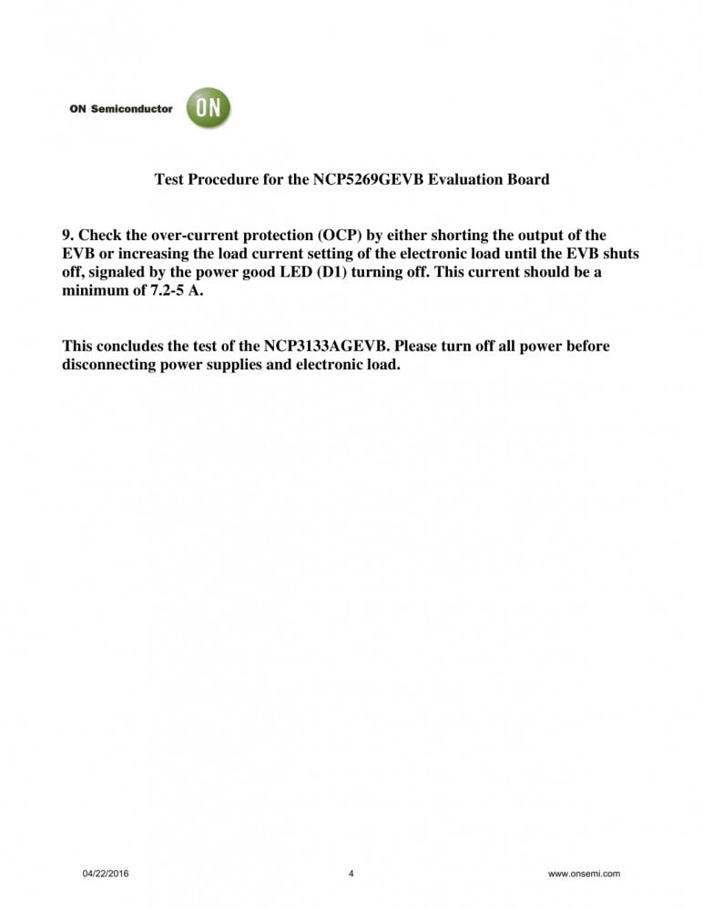 NCP3135GEVB technical document page 4