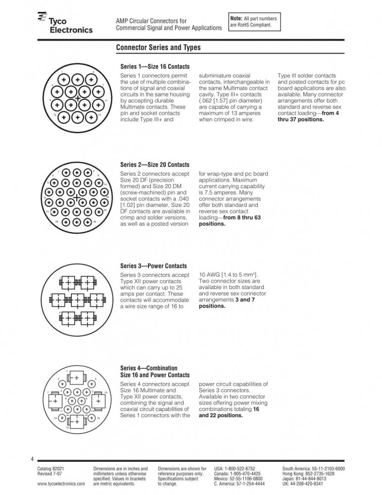 AMP circular connector catalog page 4