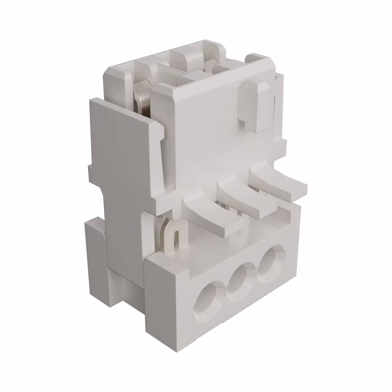 Appli-Mate RAST 2.5 IDT Housing, 2.50mm Pitch, with Side Latches, Female, 5 Circuits, Position Keys A & F Removed, Polarizing Rib Between 3/4, Red Color Stripe