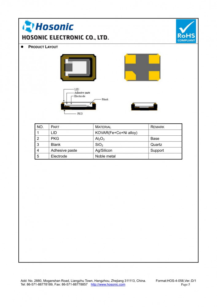 HOSONIC E1SB16E000005E specification page 5
