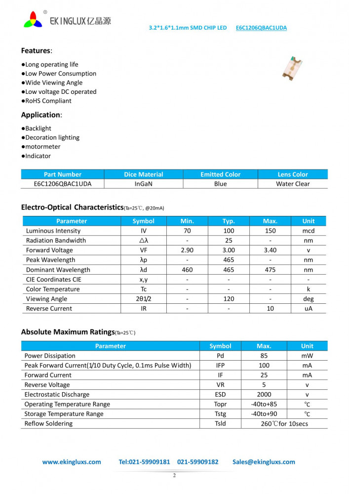 E6C1206QBAC1UDA datasheet page 2