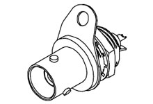 N Jack, Straight, 4-Hole Flange Mount, with O-Ring, Brass Body, Nickel (Ni) Plated, Candlestick Contact, 11.00mm Length, Tray, 50 Ohms
