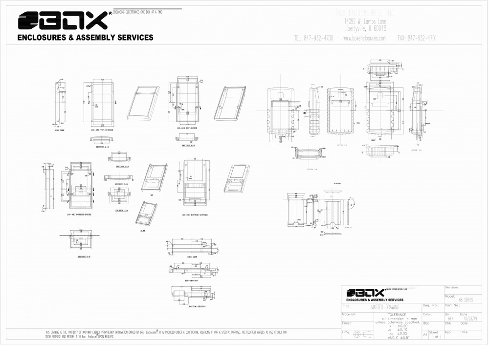 65 Series master drawing document preview