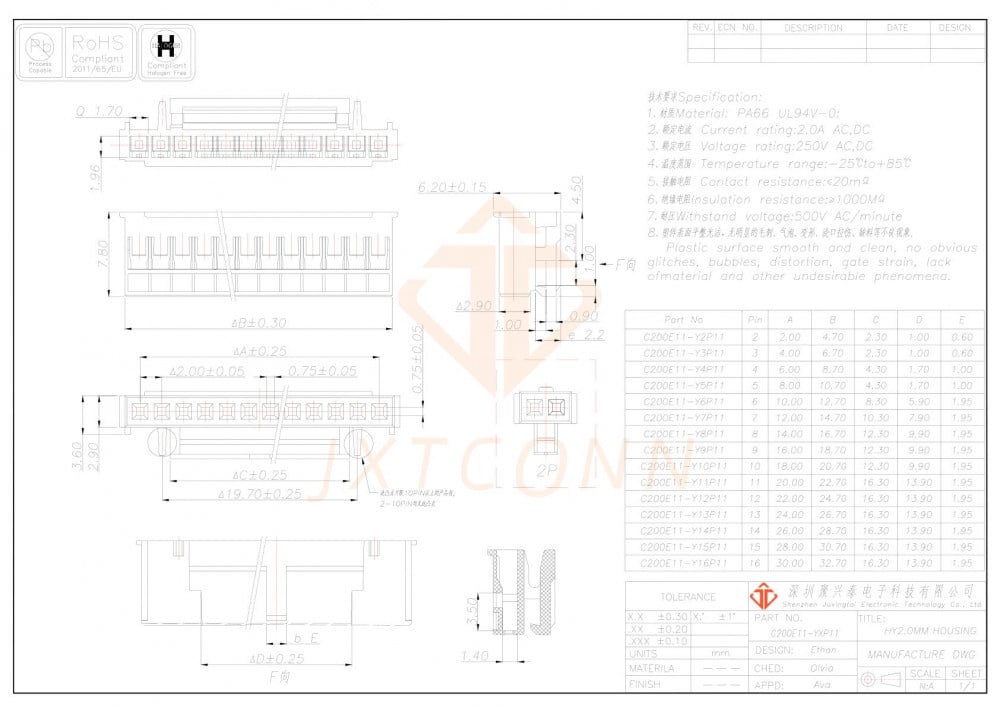 C200E11-Y8P11 technical drawing page 1