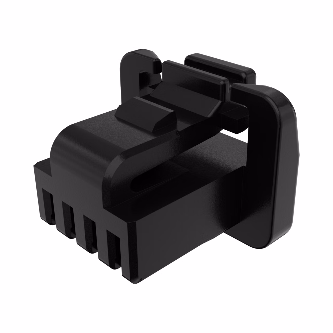 1.00mm Pitch, Rely-On Receptacle Crimp Housing, Single Row, Inner Positive Lock, 4 Circuits, Black for sale