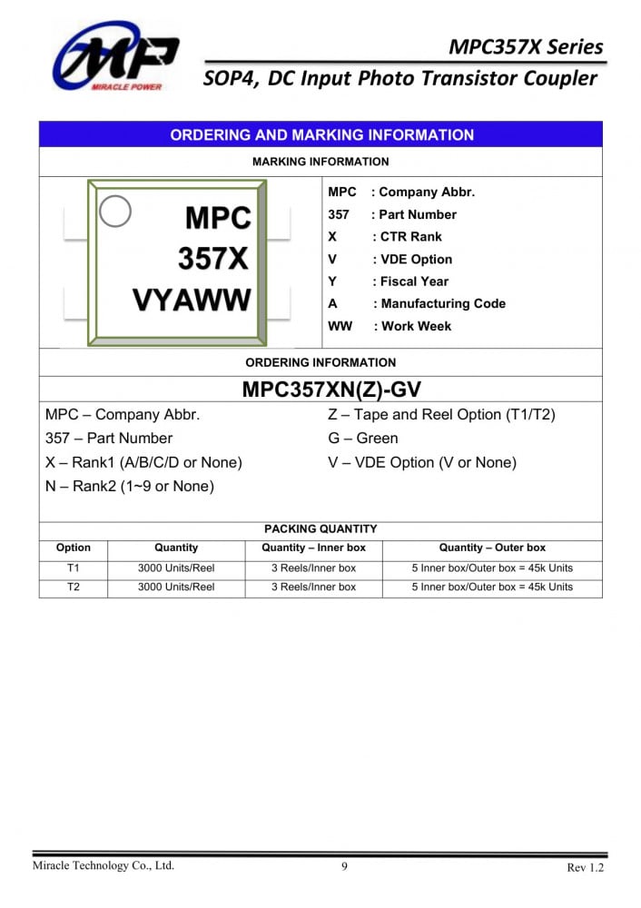 MPC357B(T1)-GV datasheet page 9