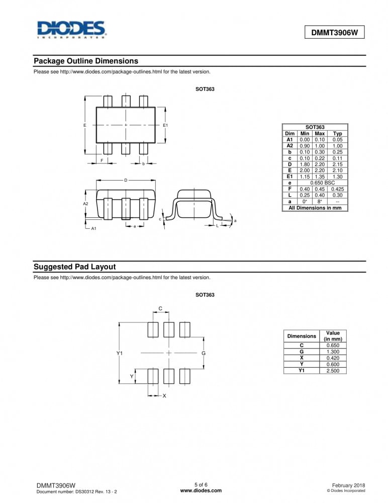 DMMT3906W-7-F datasheet page 5