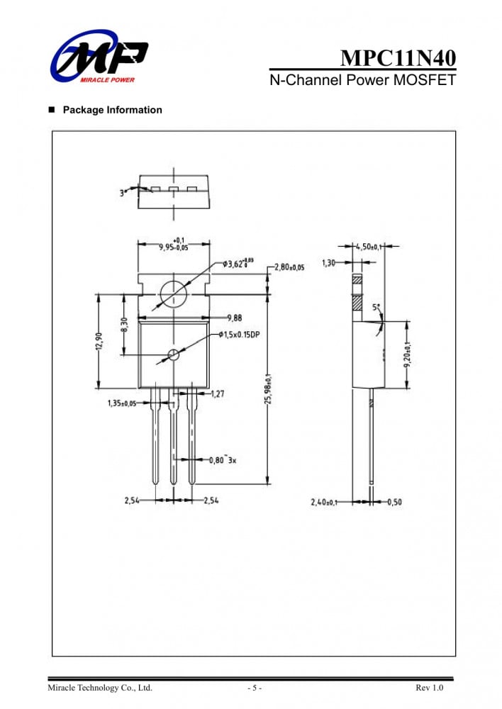 MPC11N40 datasheet page 5