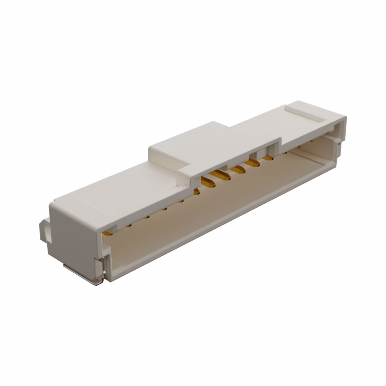 DuraClik Wire-to-Board Header, Single Row, Right-Angle, 14 Circuits, Gold (Au) Plating, Natural for sale