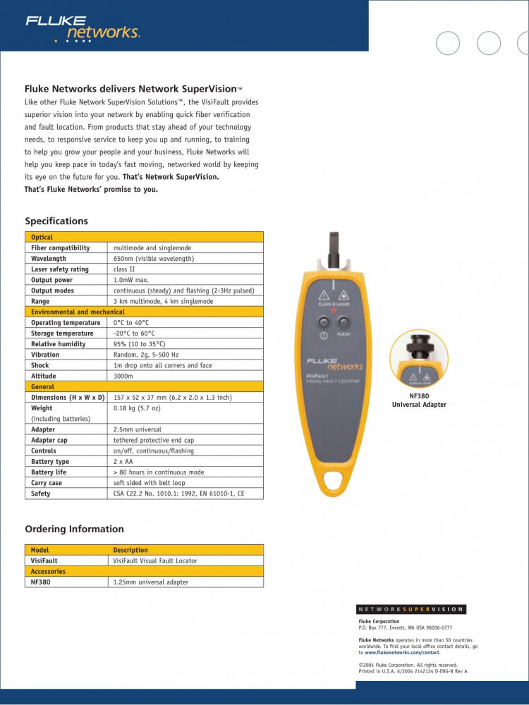 VisiFault product document page, image 2