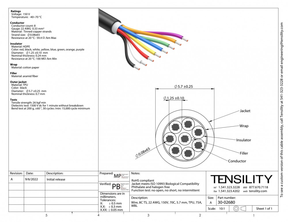 Tensility International 30-02680 technical drawing preview