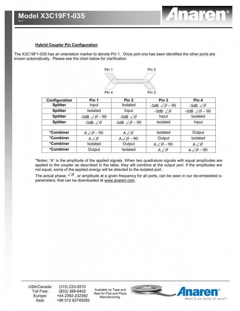 X3C19F1-03S datasheet page 2