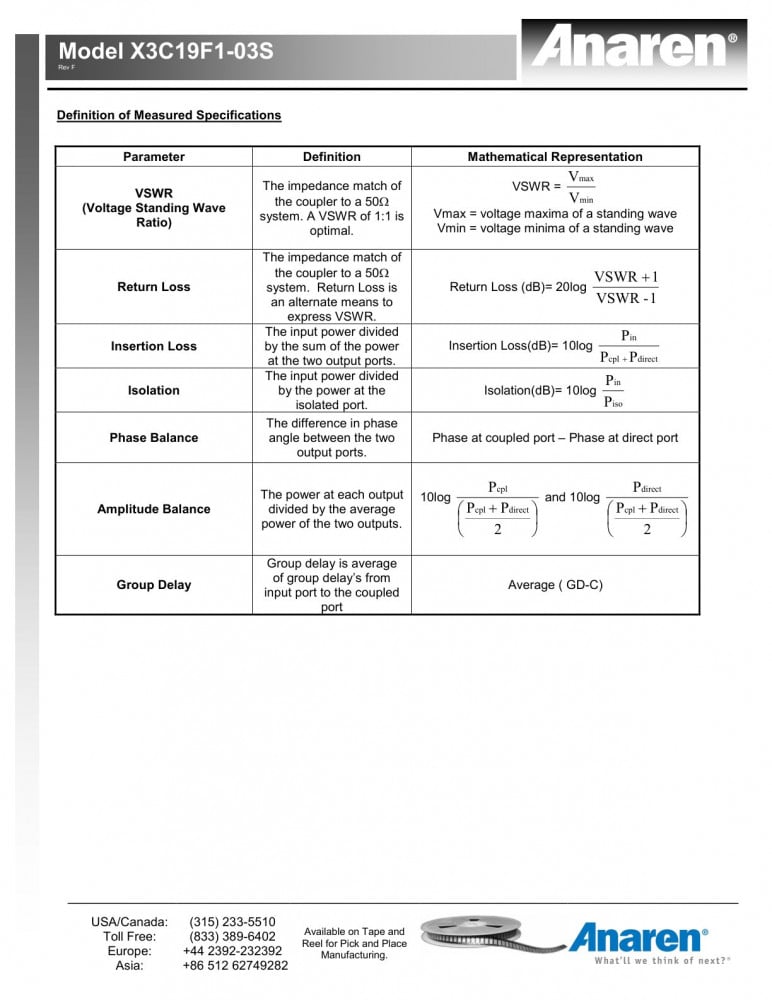 X3C19F1-03S datasheet page 6