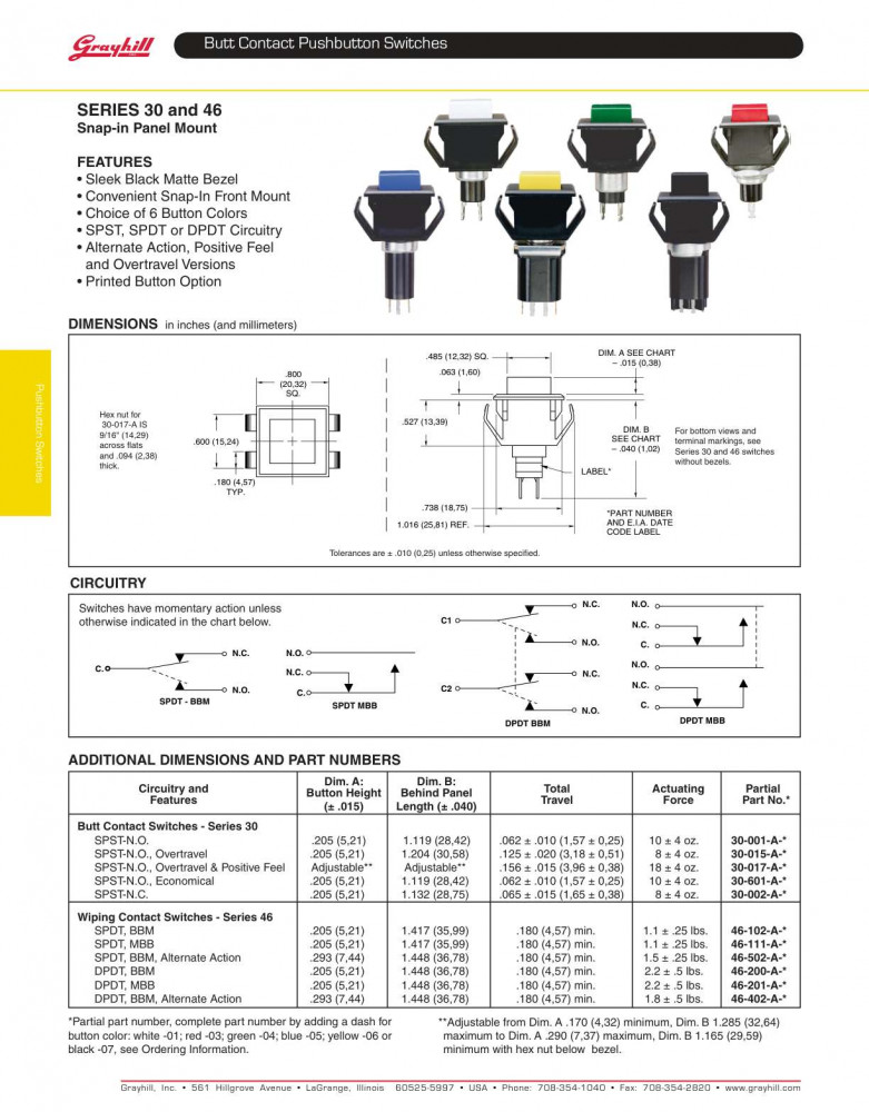 Grayhill Series 30 and 46 product overview