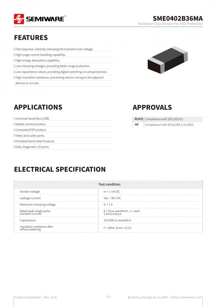 SME0402B36MA datasheet page 1