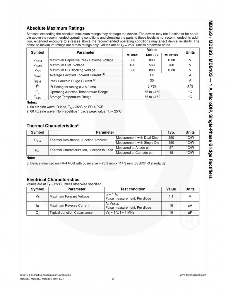 MDB10S technical document page 2