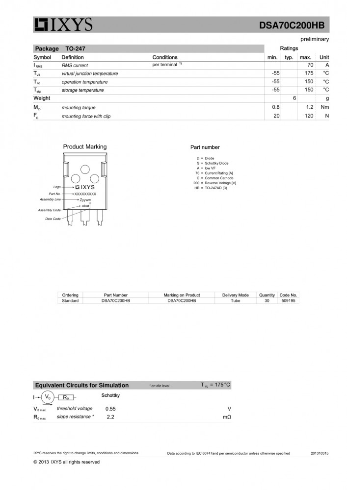 DSA70C200HB datasheet page 3