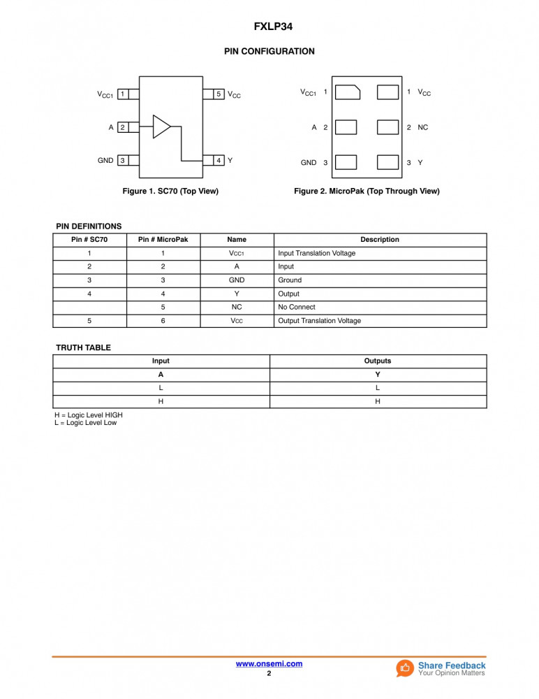 FXLP34 datasheet page 2
