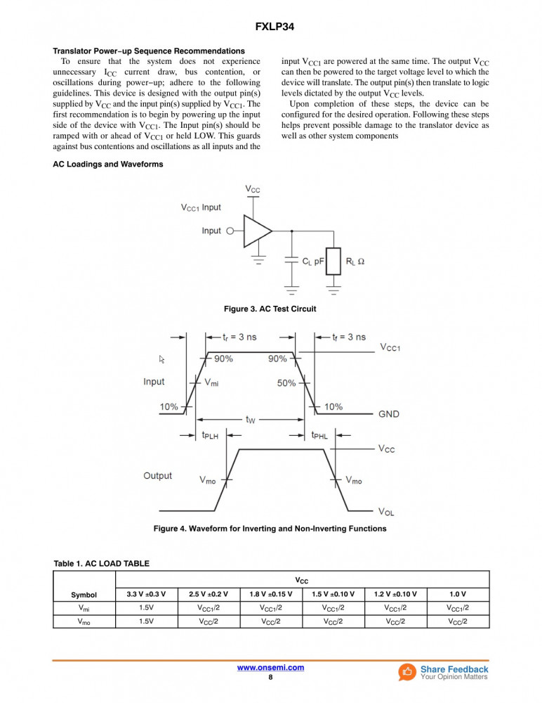 FXLP34 datasheet page 8