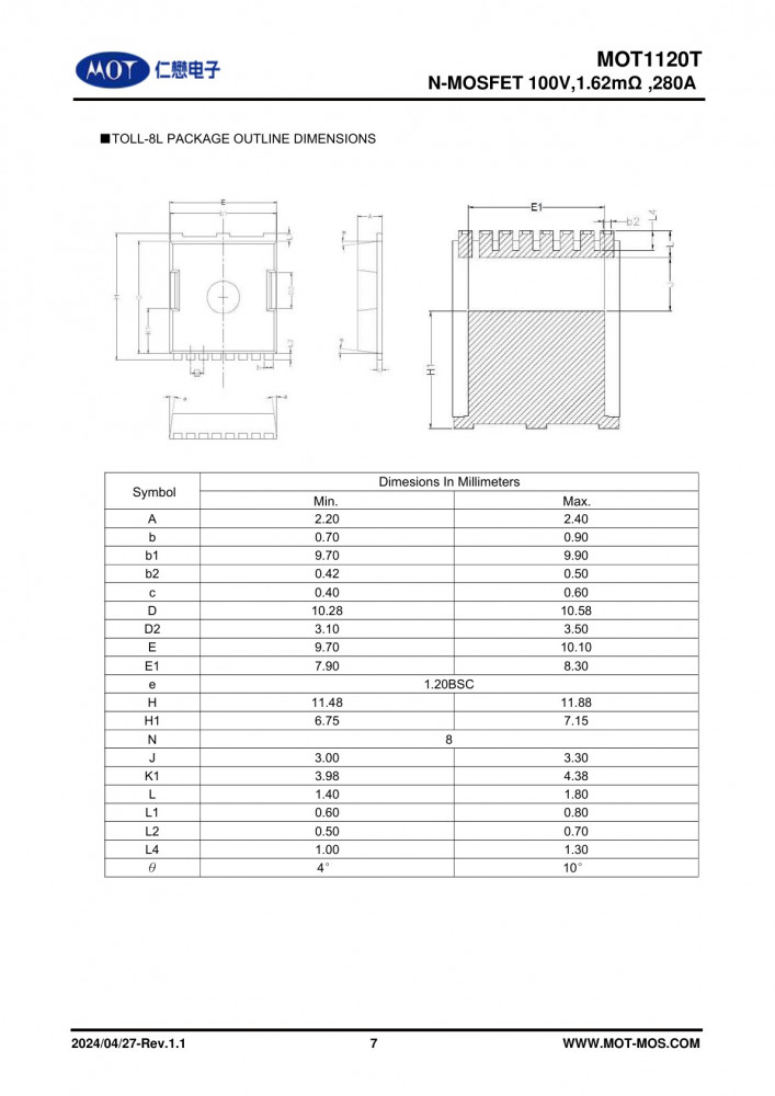 MOT1120T datasheet page 7