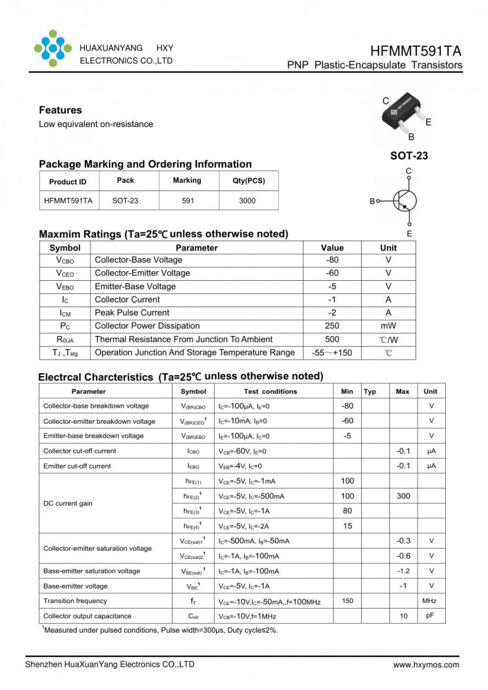 HFMMT591TA datasheet page 1