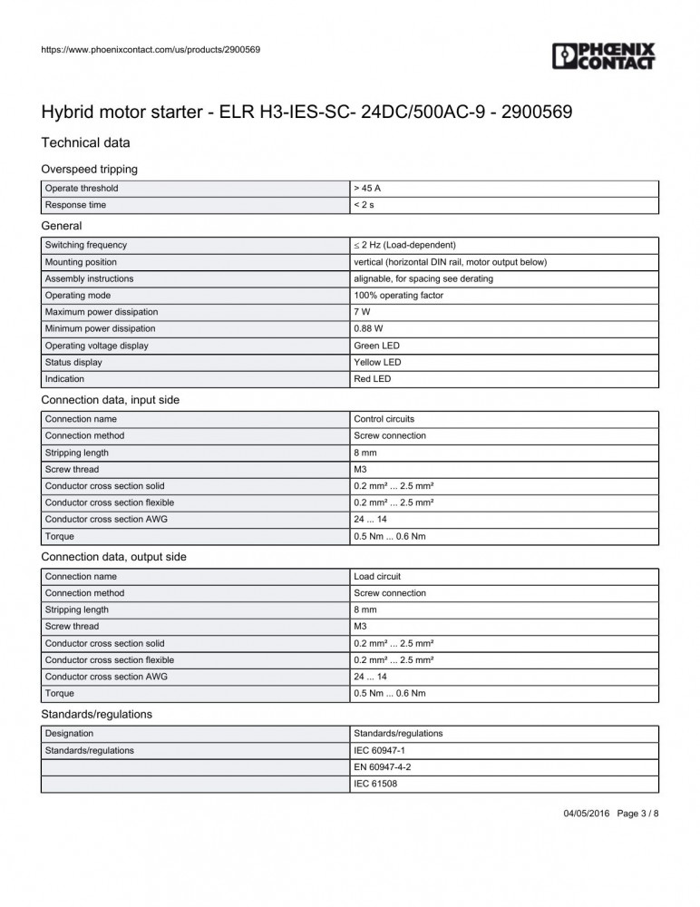 Phoenix Contact 2900569 technical document page 3
