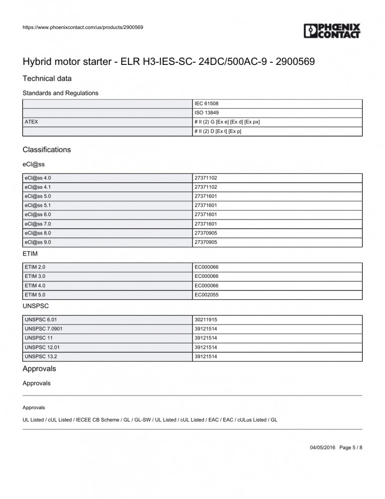 Phoenix Contact 2900569 technical document page 5