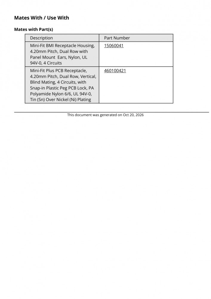 MOLEX 460110402 document preview, page 4