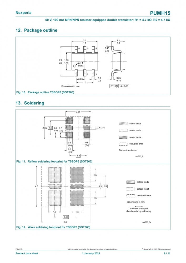 PUMH15 datasheet page 8