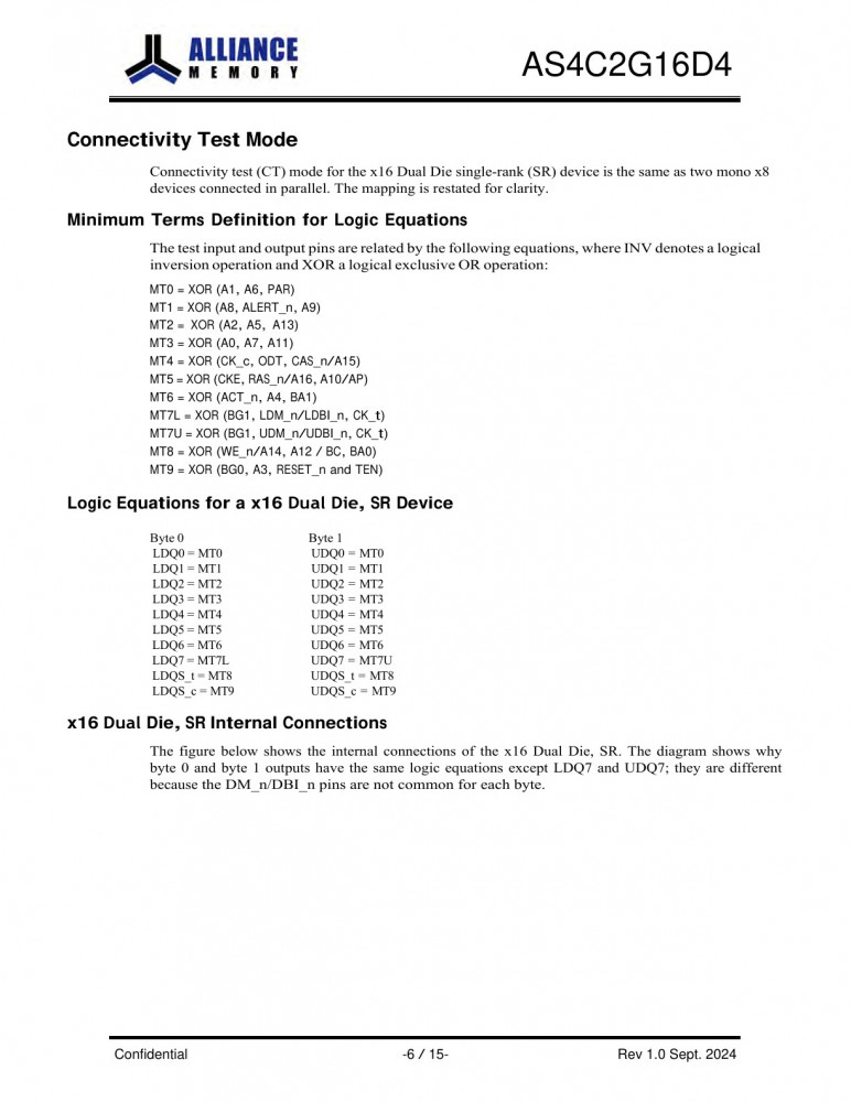AS4C2G16D4 datasheet page 6