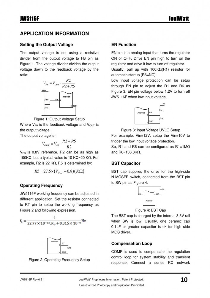 JW5116F datasheet page 10