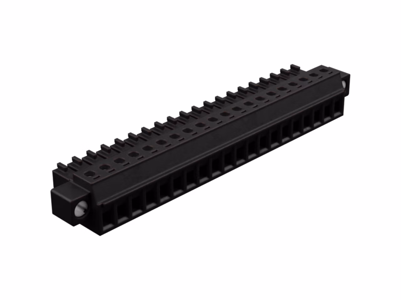 3.81mm Pitch Eurostyle Horizontal Plug, with Retention Screws and Standard Imprinting, Gold (Au) Plated, Black, 20 Circuits for sale