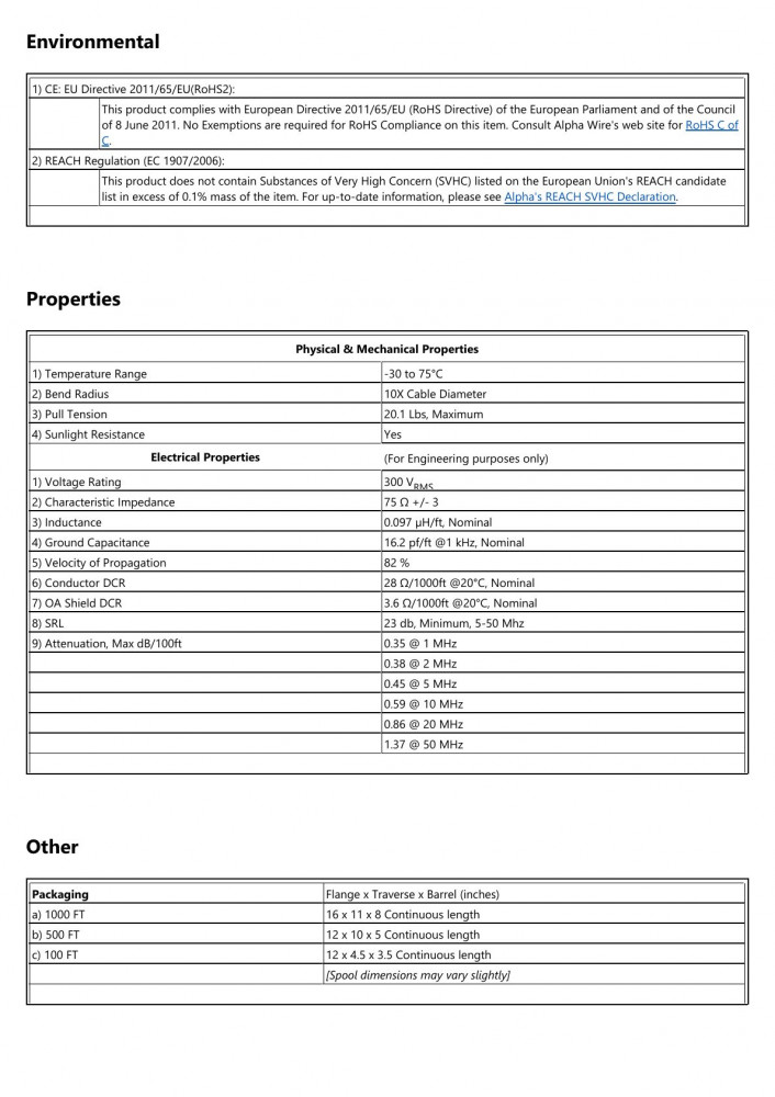 Alpha Wire 6458 technical document page 2