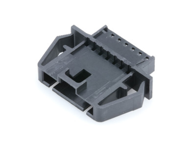 SL Wire-to-Wire Panel Mount Crimp Housing, Single Row, Version B, with Mounting Ears, 7 Circuits, Black for sale